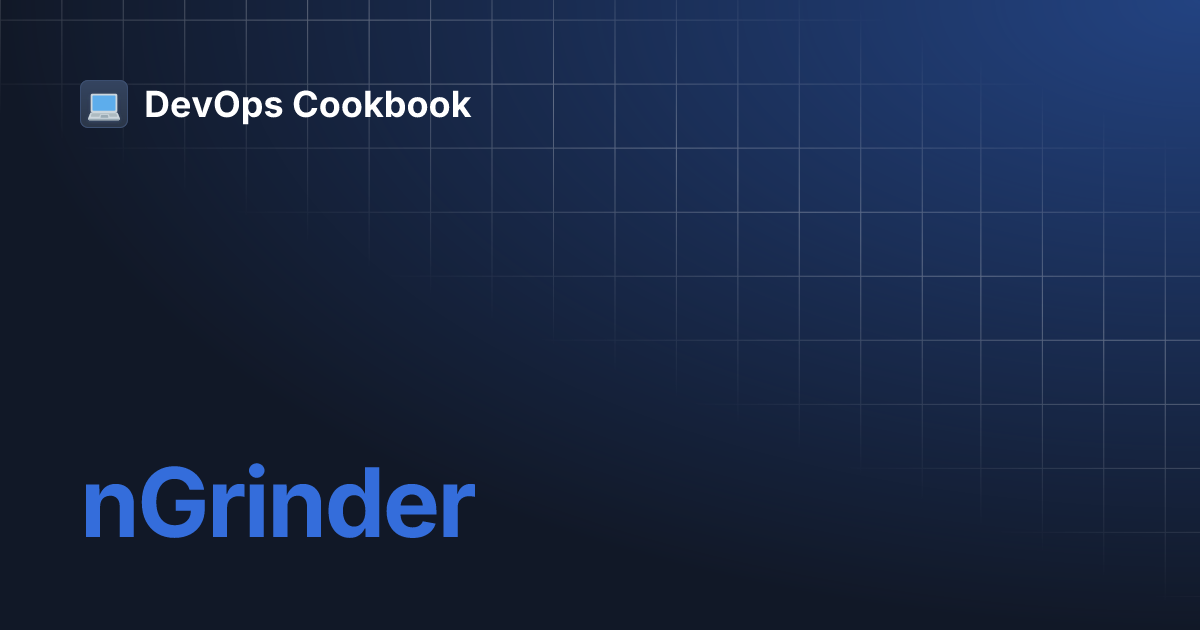 nGrinder | DevOps Cookbook